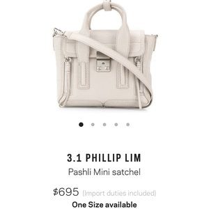 3.1 Phillip Lim | Bags | 3 Phillip Lim Pashli Mini Satchel | Poshmark